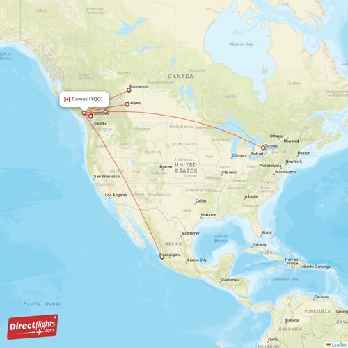 Direct flights from Comox - 7 destinations - YQQ, Canada ...