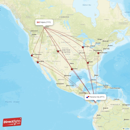 Direct flights from Calgary to Panama City (YYC-PTY) - Directflights.com