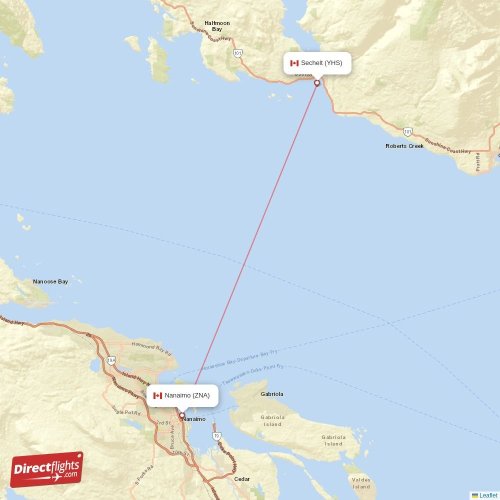 Direct flights from Nanaimo to Sechelt, ZNA to YHS non-stop ...