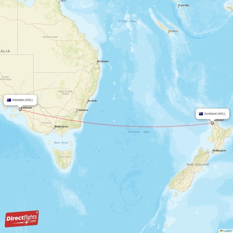 Direct flights from Adelaide to Auckland, ADL to AKL non-stop ...