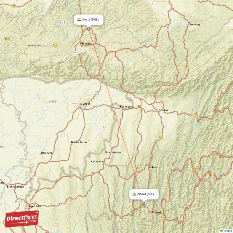 Direct flights from Aizawl to Umroi, AJL to SHL non-stop ...