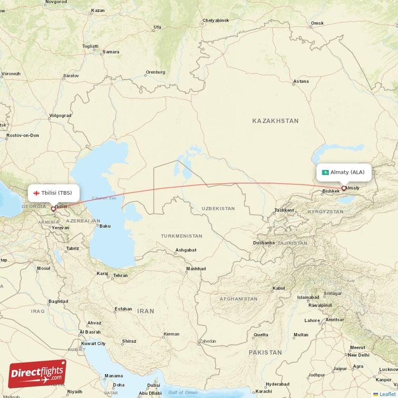Direct flights from Almaty to Tbilisi, ALA to TBS non-stop ...