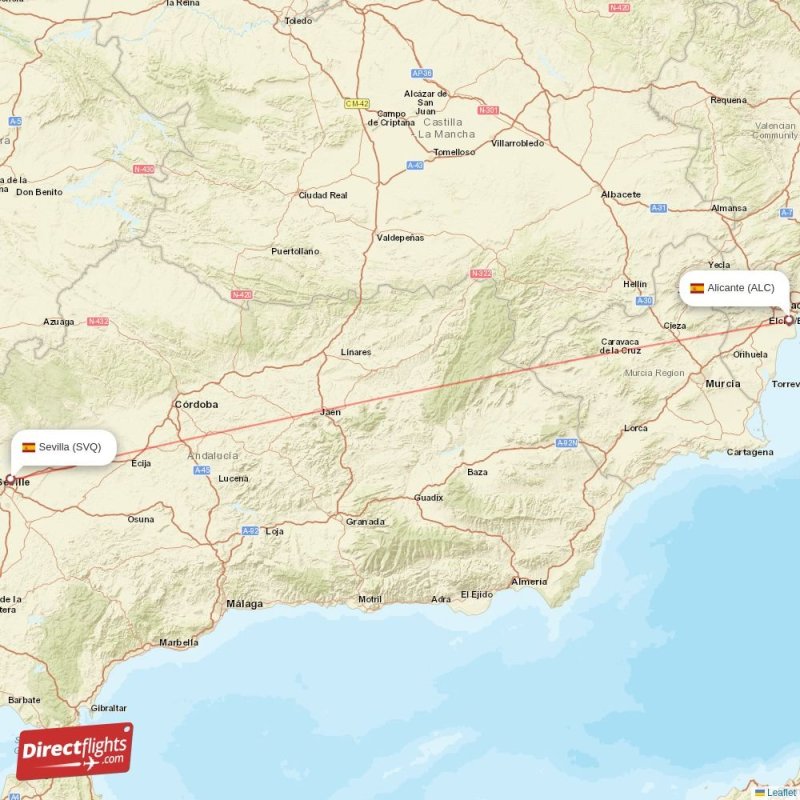 Direct flights from Alicante to Sevilla, ALC to SVQ non-stop ...