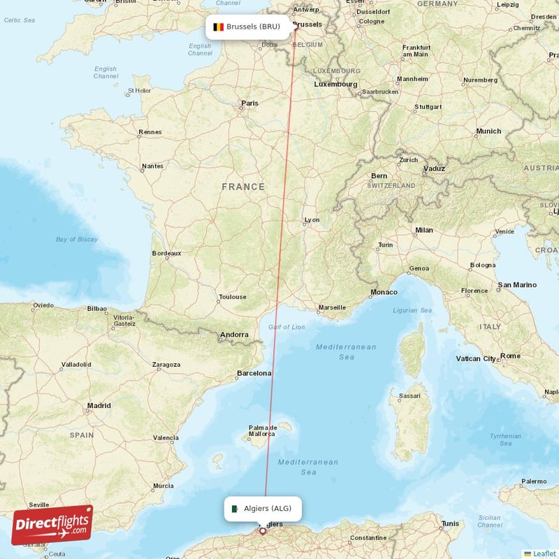 Direct flights from Algiers to Brussels, ALG to BRU non-stop ...