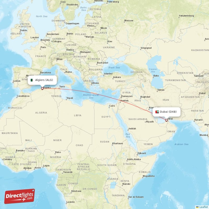 Direct flights from Algiers to Dubai, ALG to DXB non-stop - Directflights.com