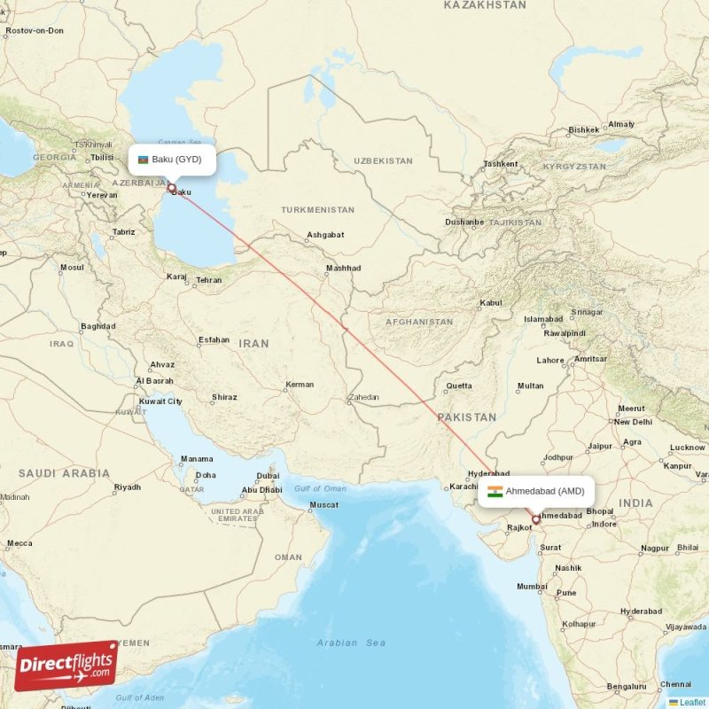 Direct flights from Ahmedabad to Baku (AMD-GYD) - Directflights.com