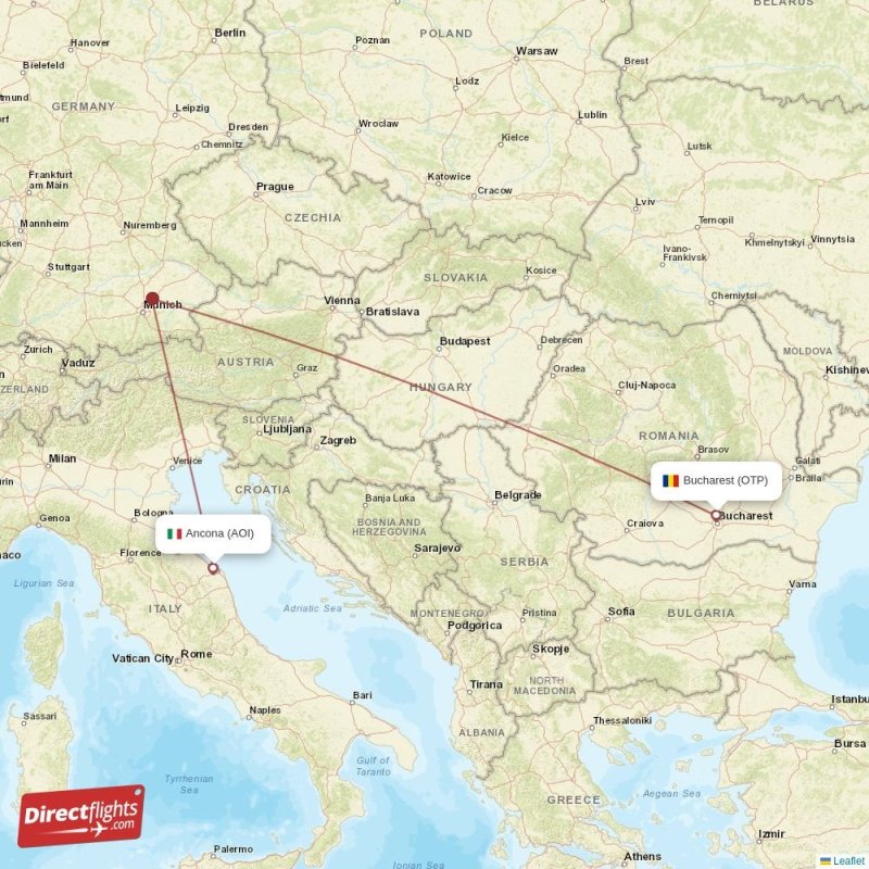 Direct flights from Ancona to Bucharest, AOI to OTP non-stop ...