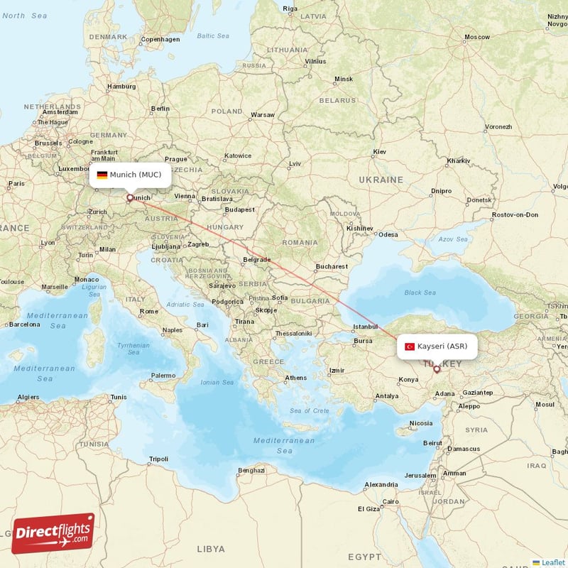 Direct flights from Kayseri to Munich, ASR to MUC non-stop ...