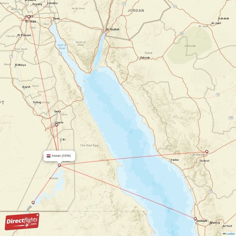 Direct flights from Aswan - 3 destinations - ASW, Egypt - Directflights.com