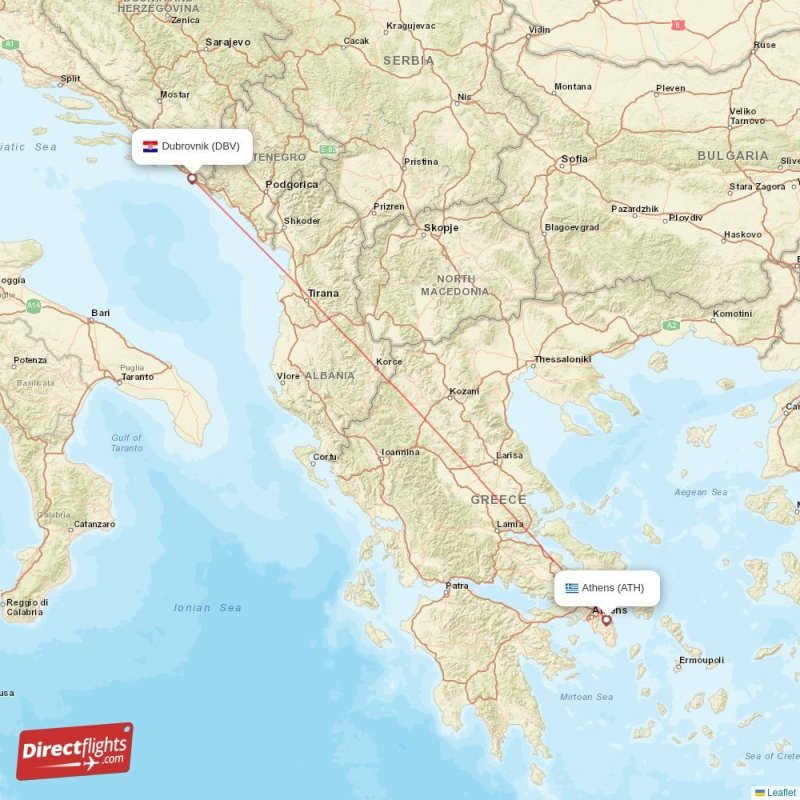 Direct flights from Athens to Dubrovnik (ATH-DBV) - Directflights.com