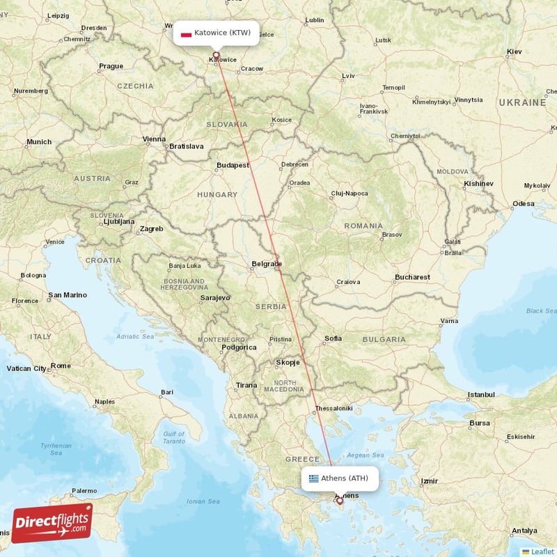 Direct flights from Athens to Katowice, ATH to KTW non-stop ...