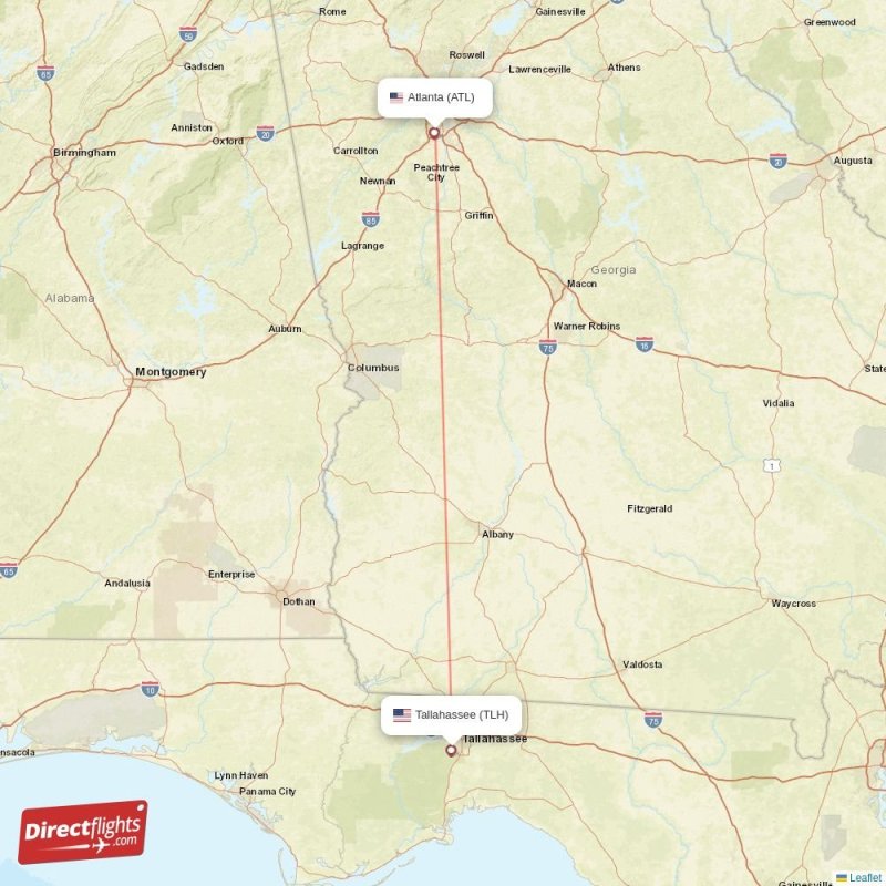 Direct flights from Atlanta to Tallahassee, ATL to TLH non-stop ...