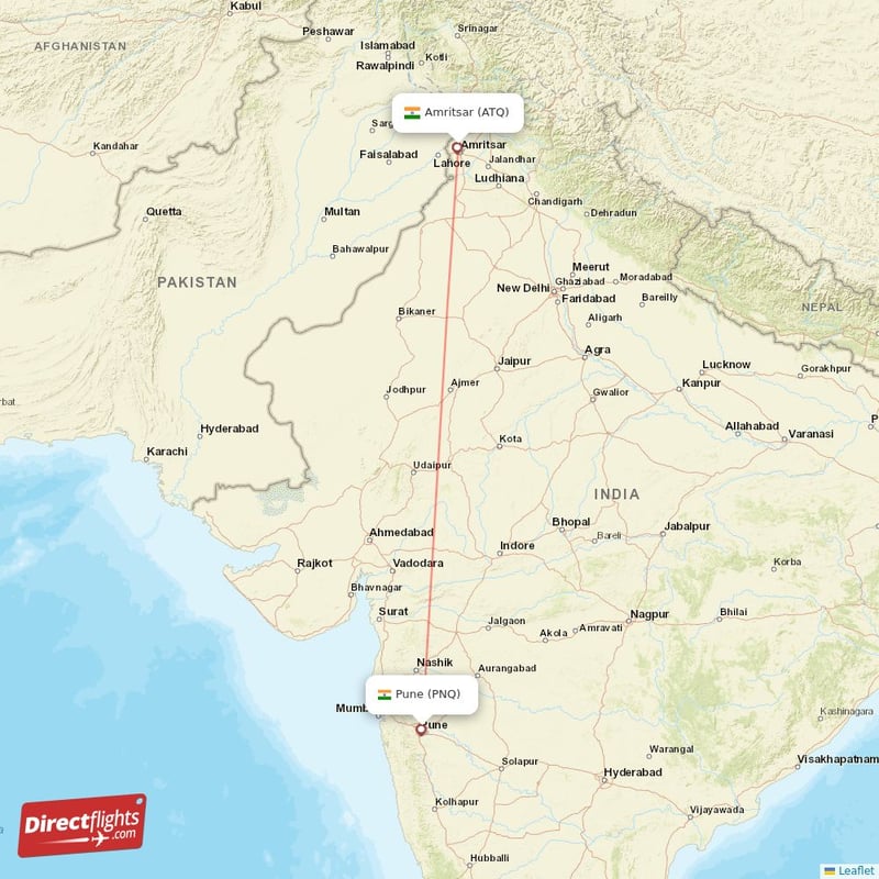 Direct flights from Amritsar to Pune, ATQ to PNQ non-stop ...