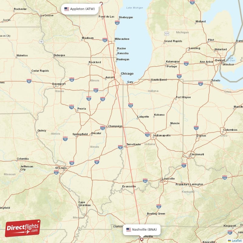Direct flights from Appleton to Nashville, ATW to BNA non-stop ...
