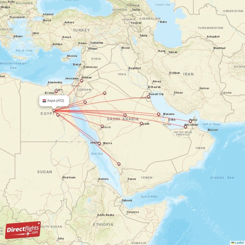 Direct flights from Asyut - 8 destinations - ATZ, Egypt - Directflights.com