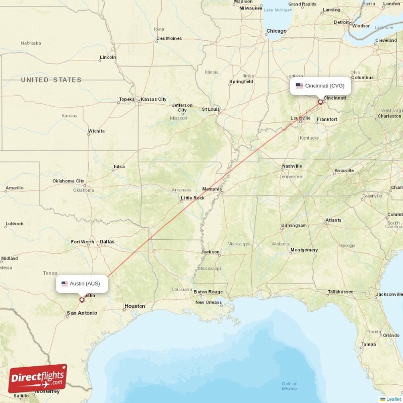 Direct flights from Austin to Cincinnati, AUS to CVG non-stop ...