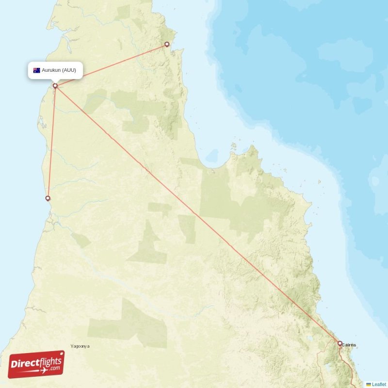 Direct flights to Aurukun - AUU, Australia - Directflights.com