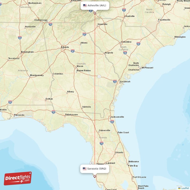 Direct flights from Asheville to Sarasota, AVL to SRQ non-stop ...