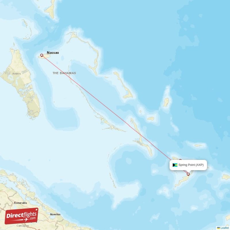 Direct flights from Spring Point - 2 destinations - AXP, Bahamas ...