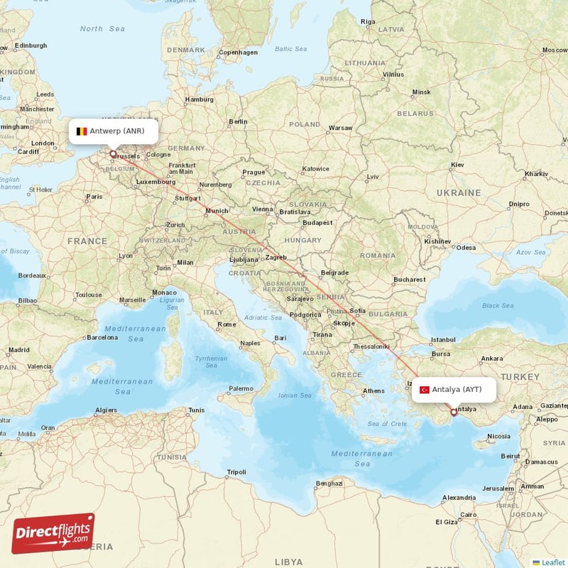 Direct flights from Antalya to Antwerp, AYT to ANR non-stop ...