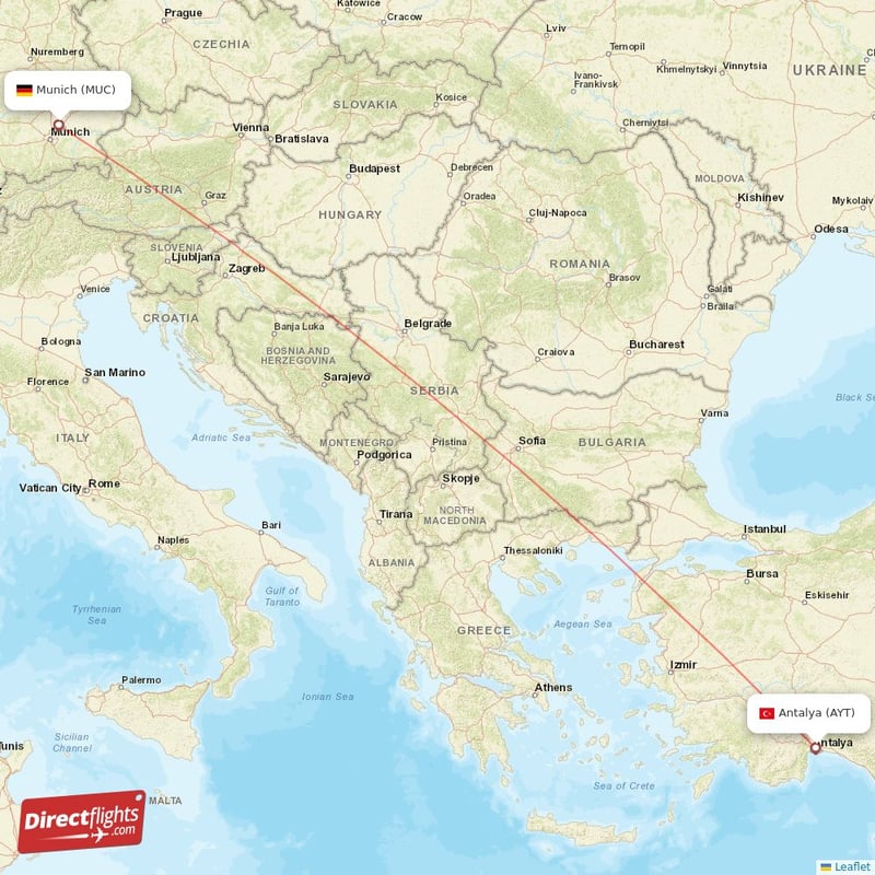 Direct flights from Antalya to Munich, AYT to MUC non-stop ...