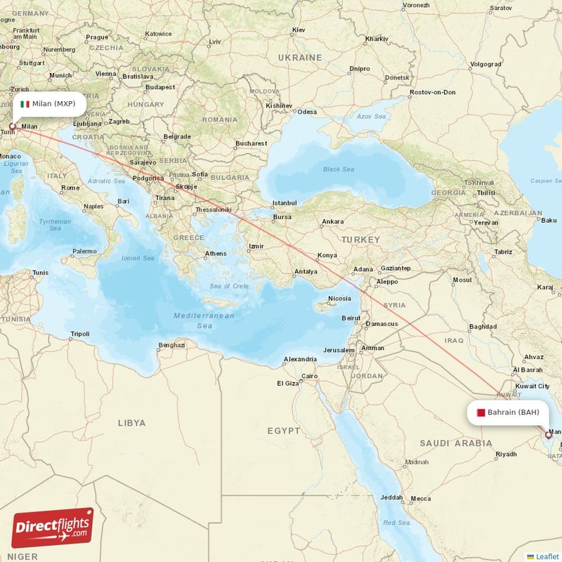 Direct flights from Bahrain to Milan, BAH to MXP non-stop ...