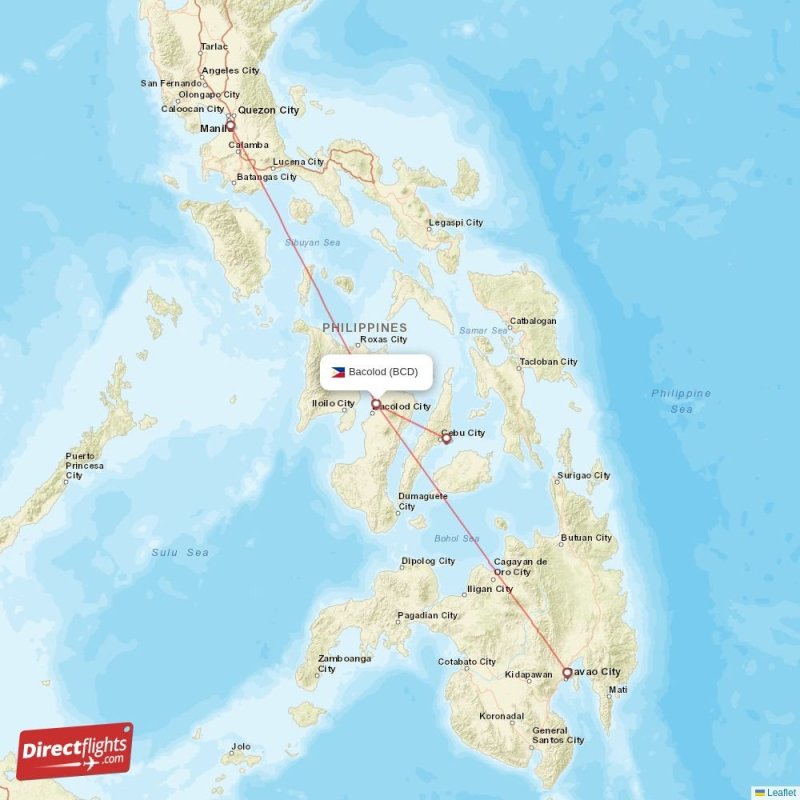 Direct flights from Bacolod - 3 destinations - BCD, Philippines ...