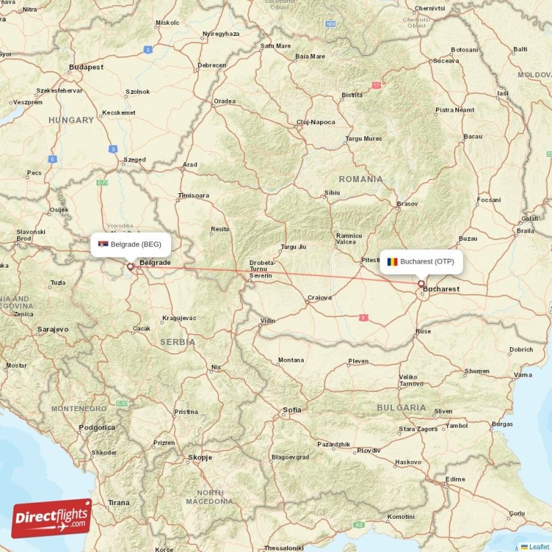 Direct flights from Belgrade to Bucharest, BEG to OTP non-stop ...