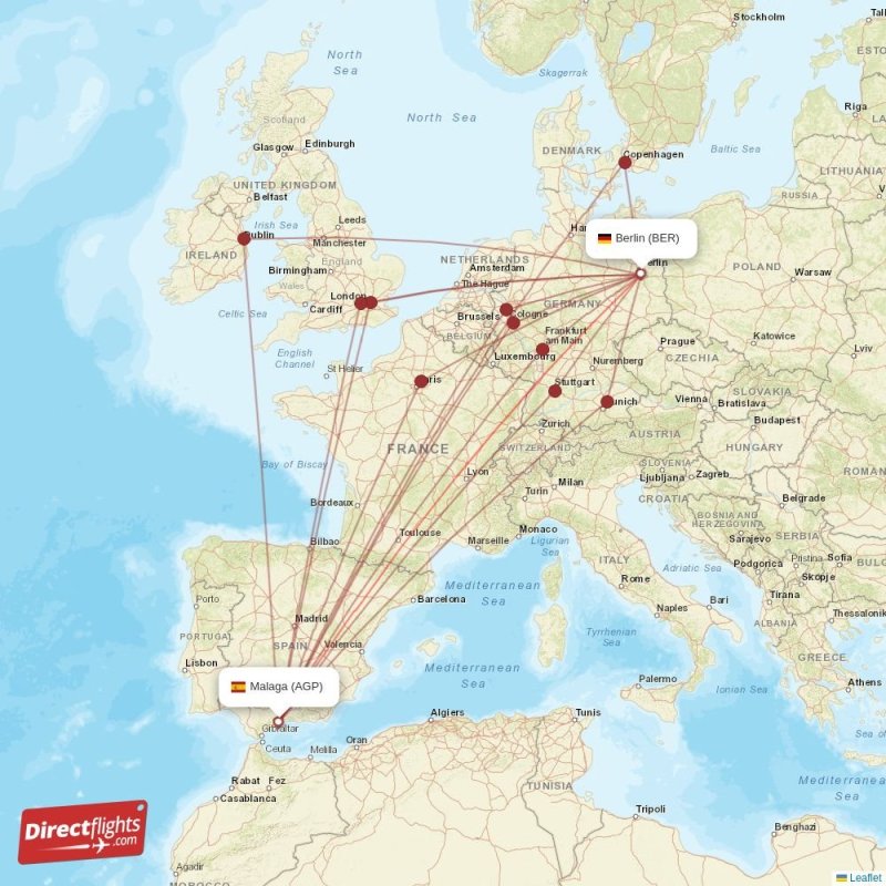 Direct flights from Berlin to Malaga (BER-AGP) - Directflights.com