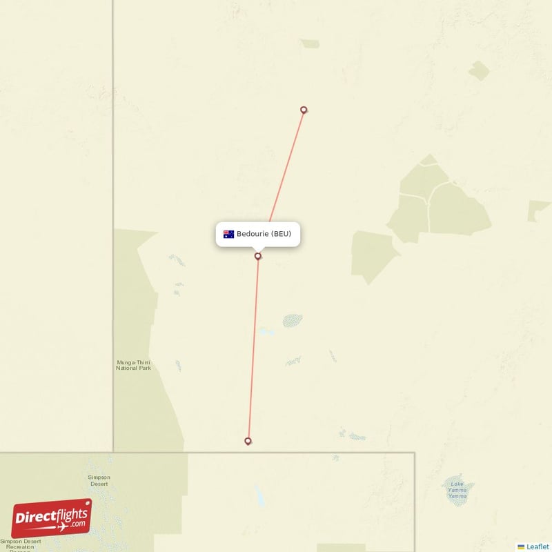 Direct flights to Bedourie - BEU, Australia - Directflights.com
