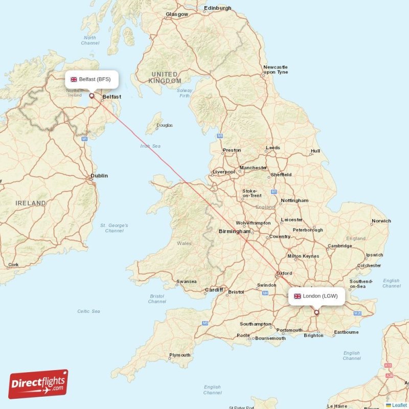 Direct flights from Belfast to London, BFS to LGW non-stop ...