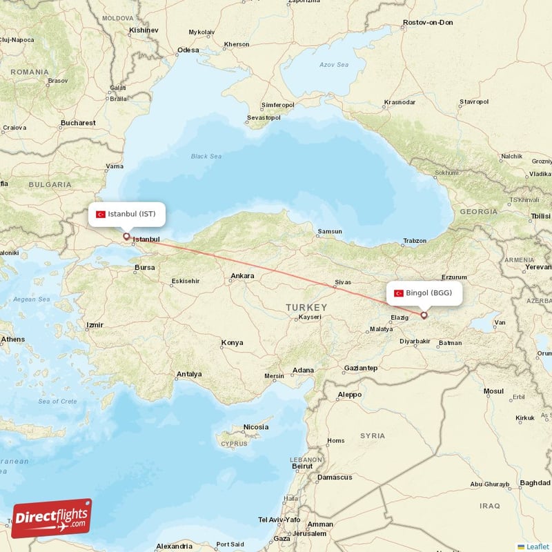 Direct flights from Bingol to Istanbul, BGG to IST non-stop ...