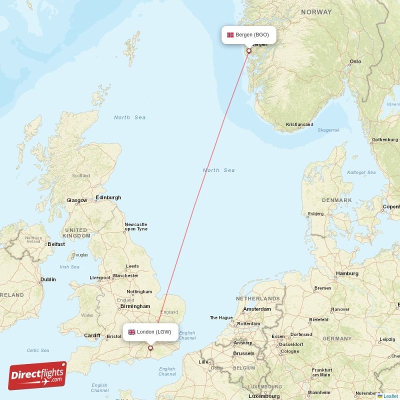 Direct flights from Bergen to London, BGO to LGW non-stop ...