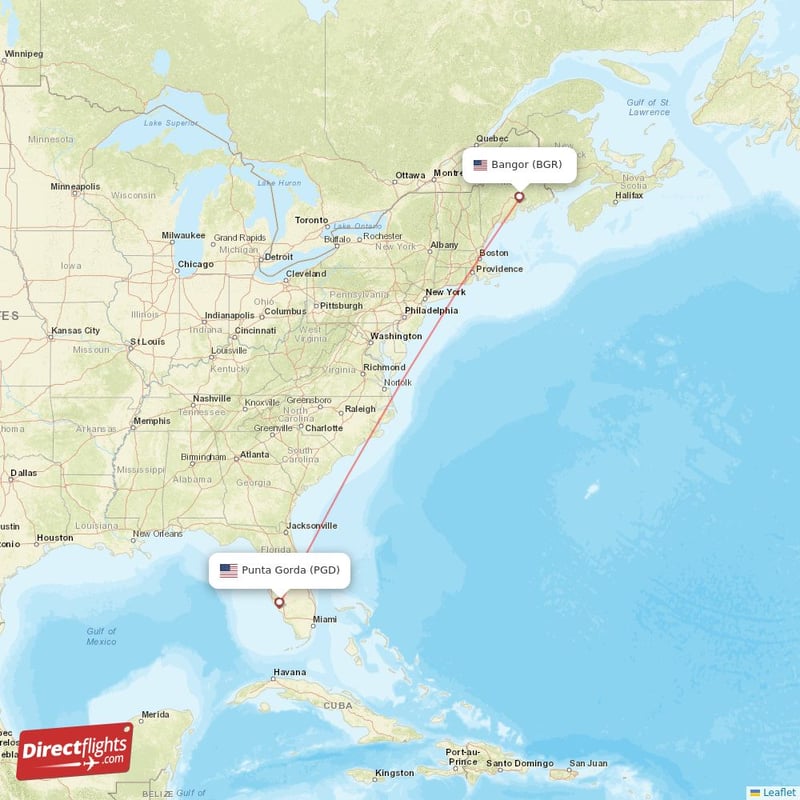 Direct flights from Bangor to Punta Gorda, BGR to PGD non-stop ...