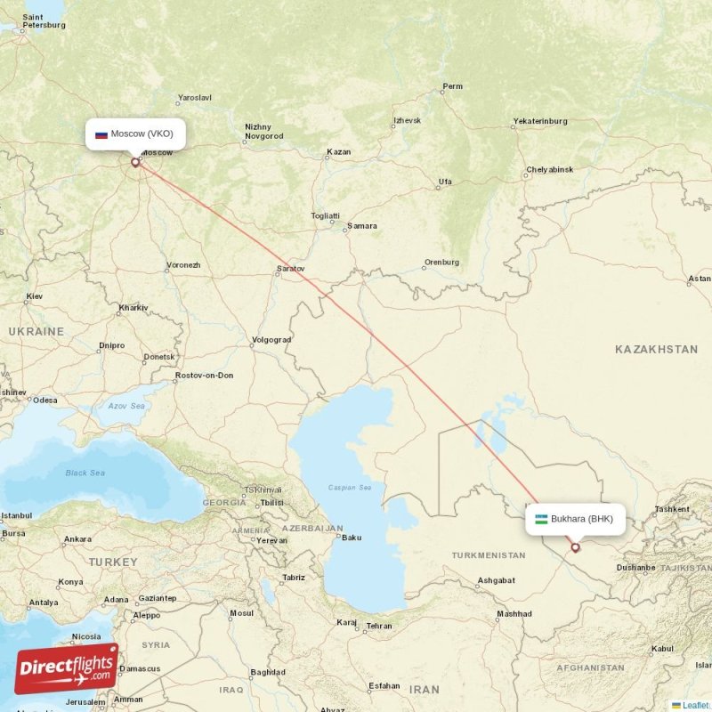 Direct flights from Bukhara to Moscow, BHK to VKO non-stop ...