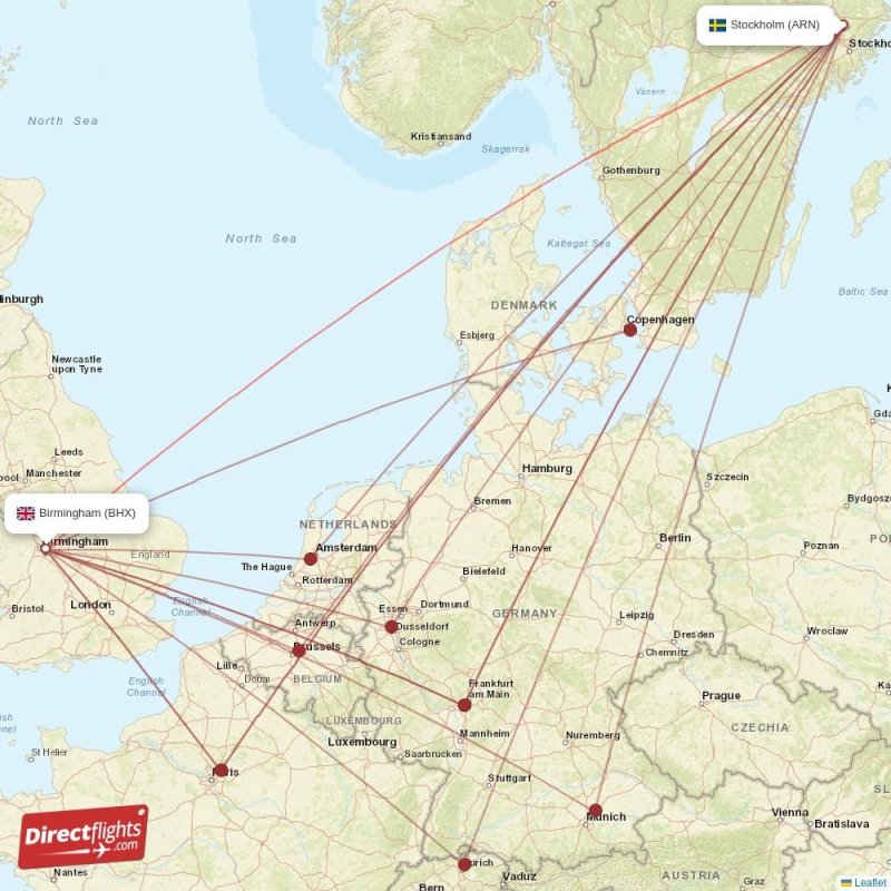 Direct flights from Birmingham to Stockholm, BHX to ARN non-stop ...