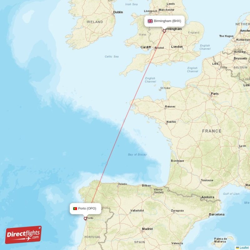 Direct flights from Birmingham to Porto, BHX to OPO non-stop ...