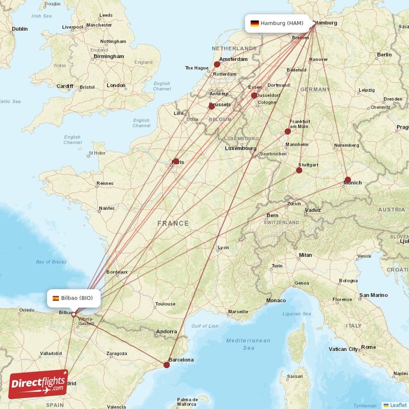 Direct flights from Bilbao to Hamburg, BIO to HAM non-stop ...