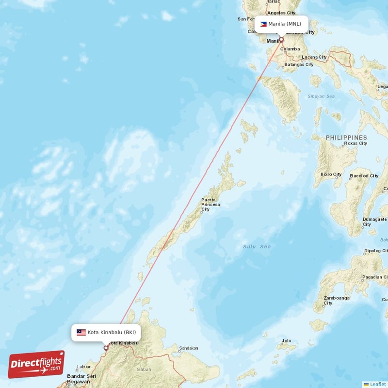 Direct flights from Kota Kinabalu to Manila, BKI to MNL non-stop ...