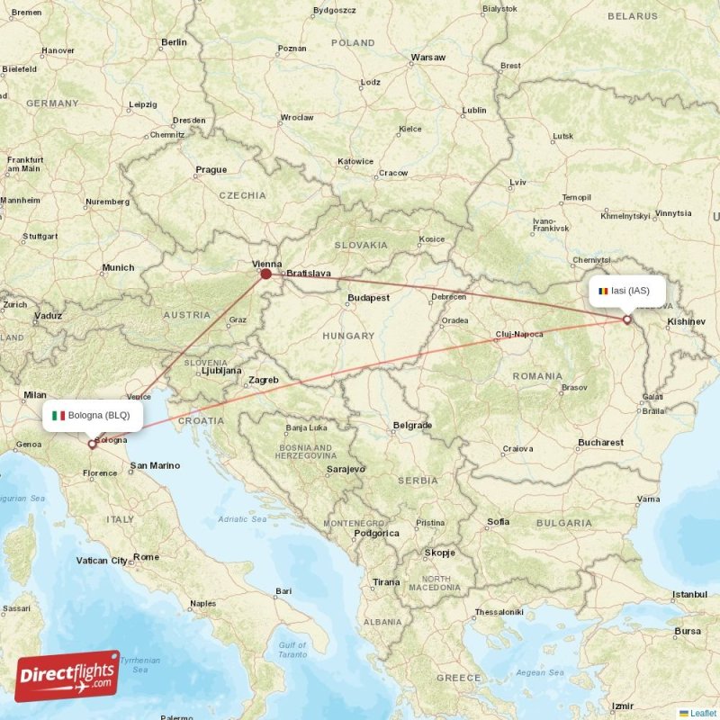 Direct flights from Bologna to Iasi, BLQ to IAS non-stop ...
