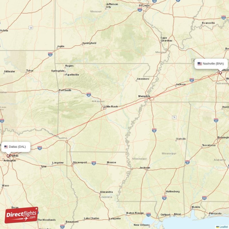 Direct flights from Nashville to Dallas, BNA to DAL non-stop ...