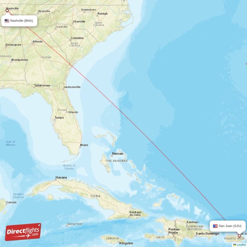 Direct flights from Nashville to San Juan, BNA to SJU non-stop ...