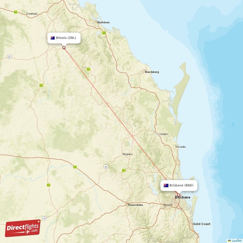 Direct flights from Brisbane to Biloela, BNE to ZBL non-stop ...