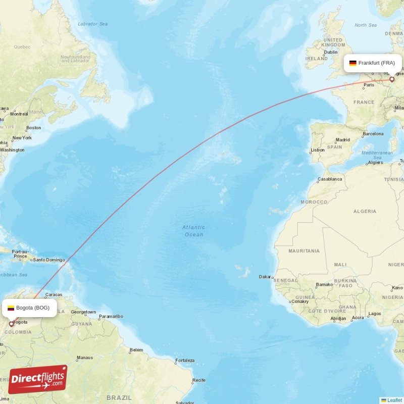 Direct flights from Bogota to Frankfurt, BOG to FRA non-stop ...