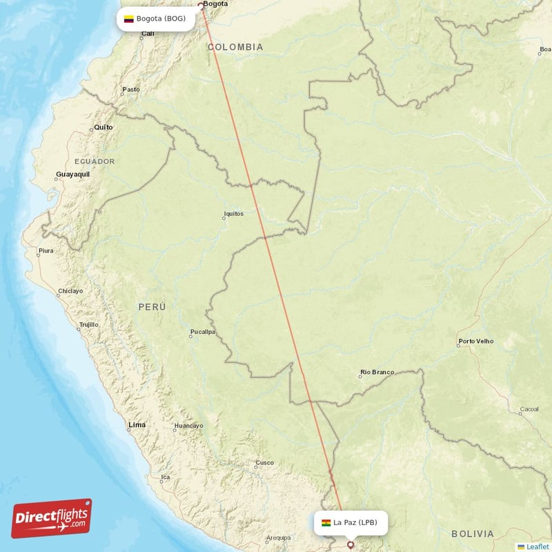 Direct flights from Bogota to La Paz, BOG to LPB non-stop ...