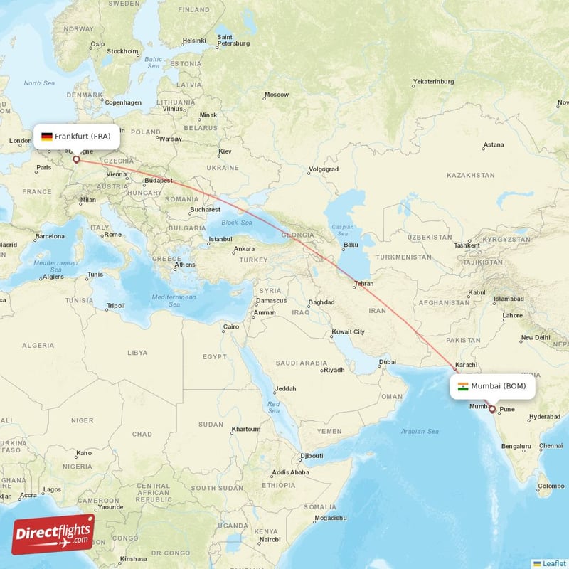 Direct flights from Mumbai to Frankfurt, BOM to FRA non-stop - Directflights.com