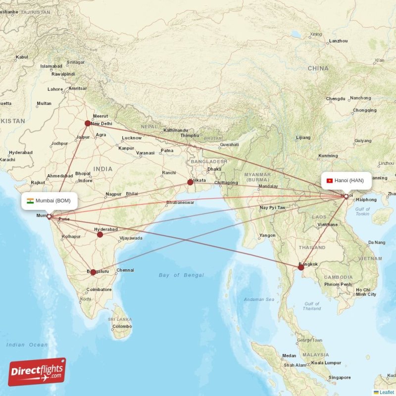 Direct flights from Mumbai to Hanoi, BOM to HAN non-stop ...