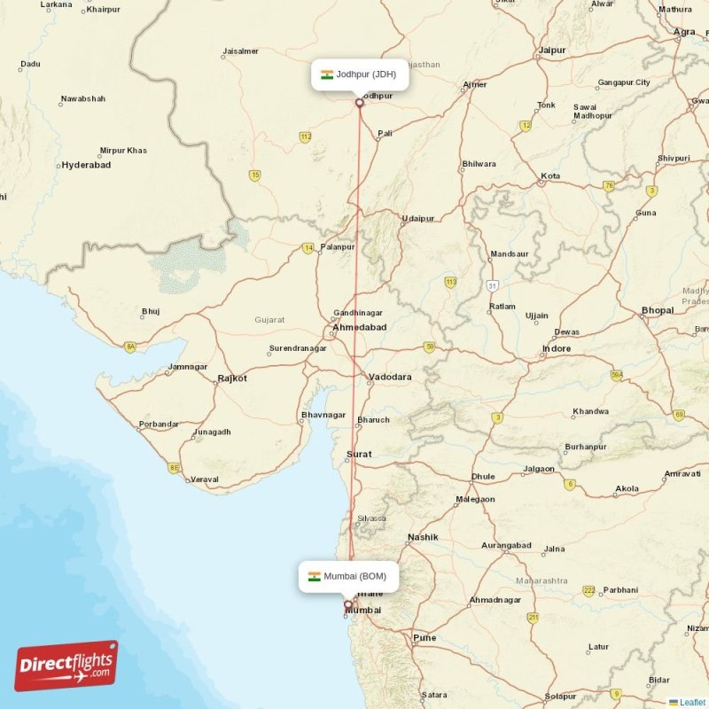 Direct flights from Mumbai to Jodhpur, BOM to JDH non-stop ...
