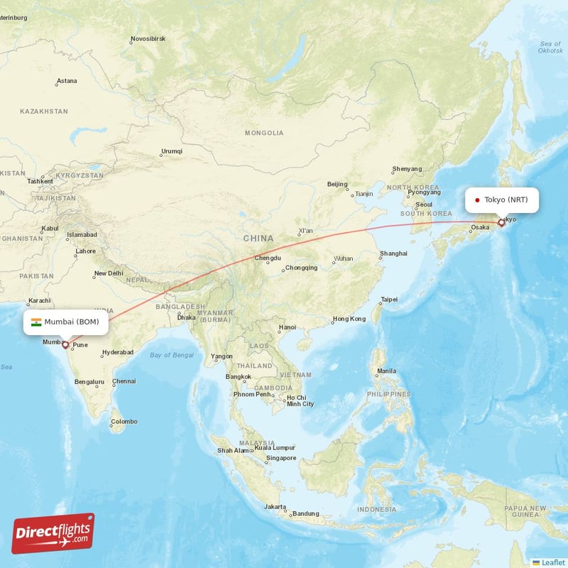 Direct flights from Mumbai to Tokyo, BOM to NRT non-stop - Directflights.com