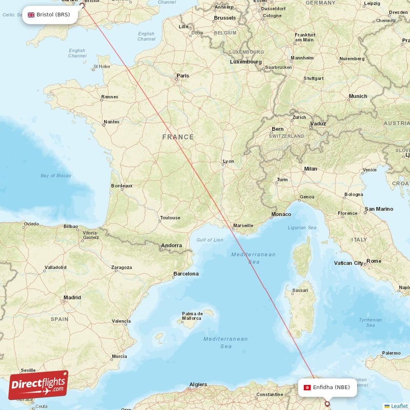 Direct flights from Bristol to Enfidha, BRS to NBE non-stop - Directflights.com